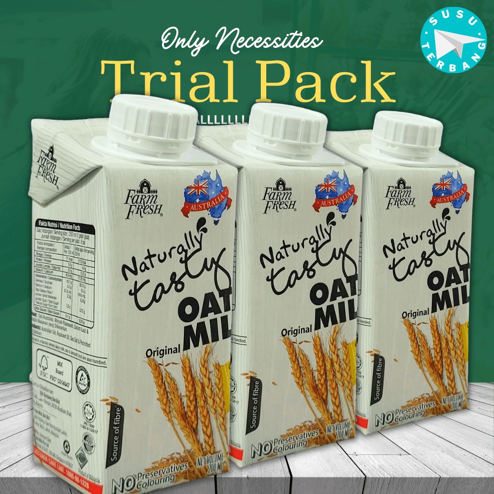 TRIAL PACK | 4pcs Oat Milk UHT 200ML by Farm Fresh | Shopee Malaysia