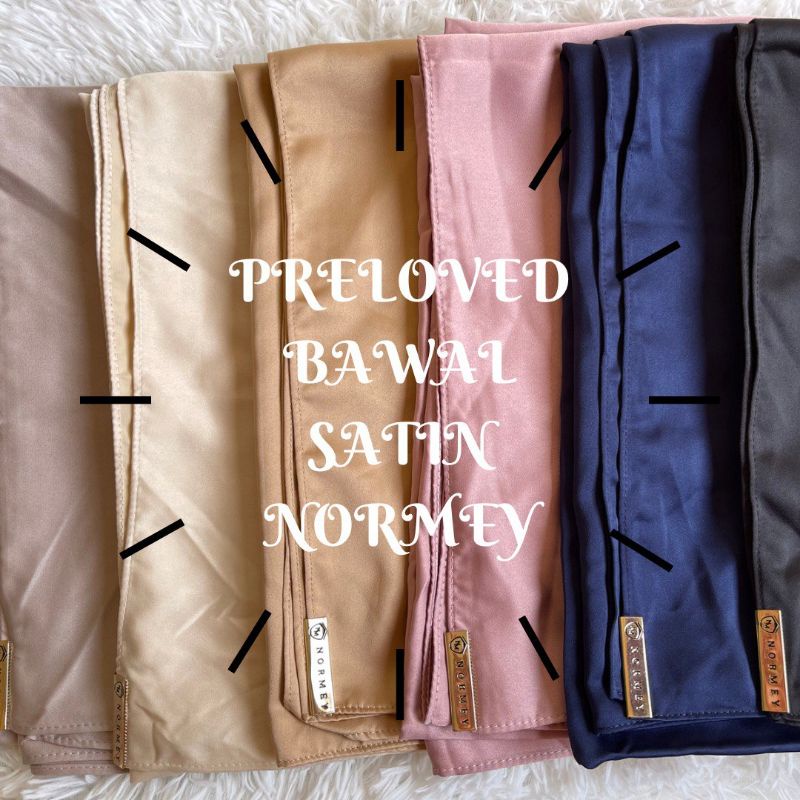 BAWAL SATIN PLAIN NORMEY BIDANG 48 (PRELOVED) | Shopee Malaysia
