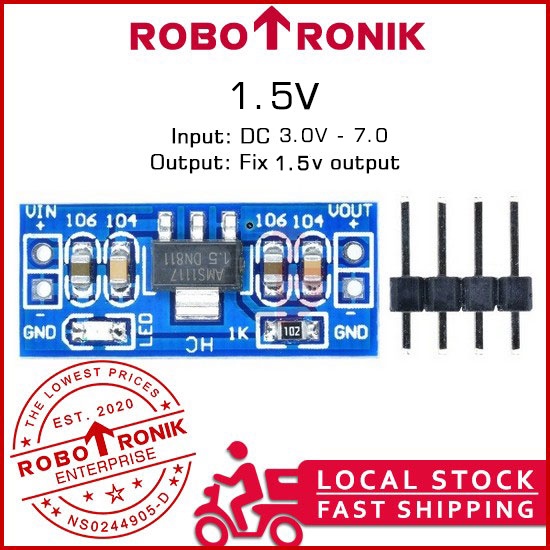 DC-DC Step Down AMS1117 - Fix 1.2V 1.5V 3.3V 5.0V - Smallest Small Buck Converter / Menurunkan ...