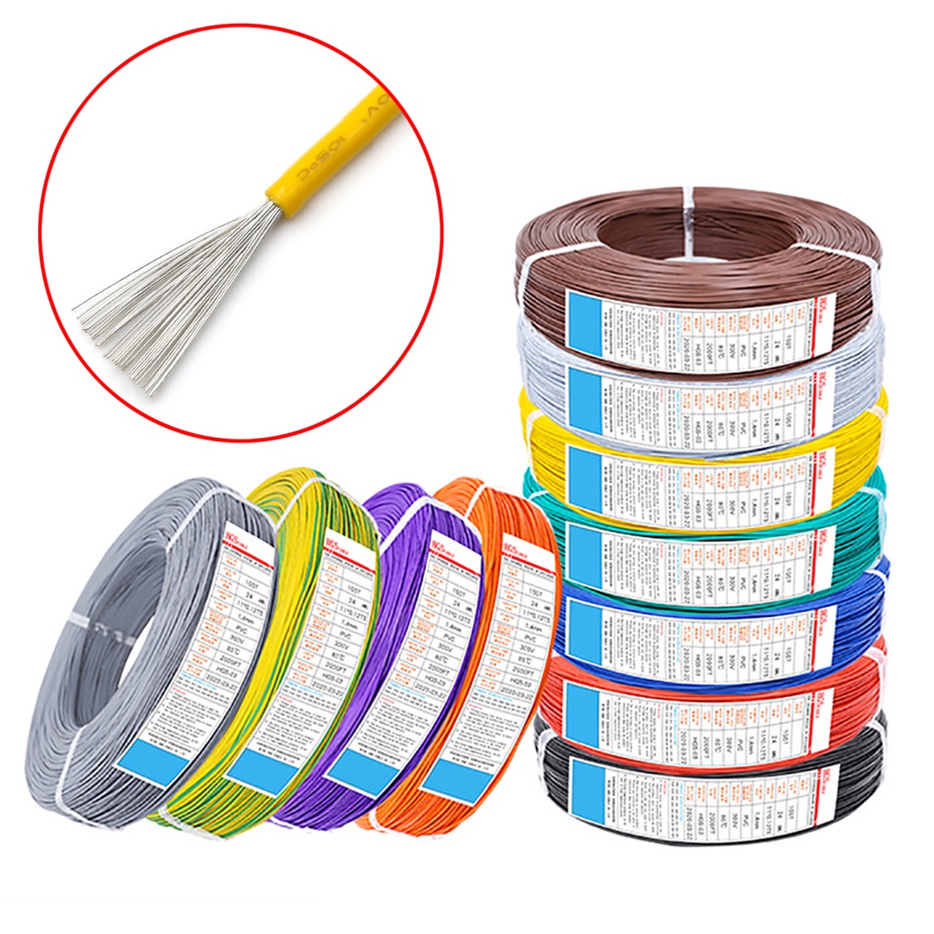 16awg 18awg 20awg 22awg PVC Electrical Wire UL1007 Flexible Stranded Cable Copper Tinned ...