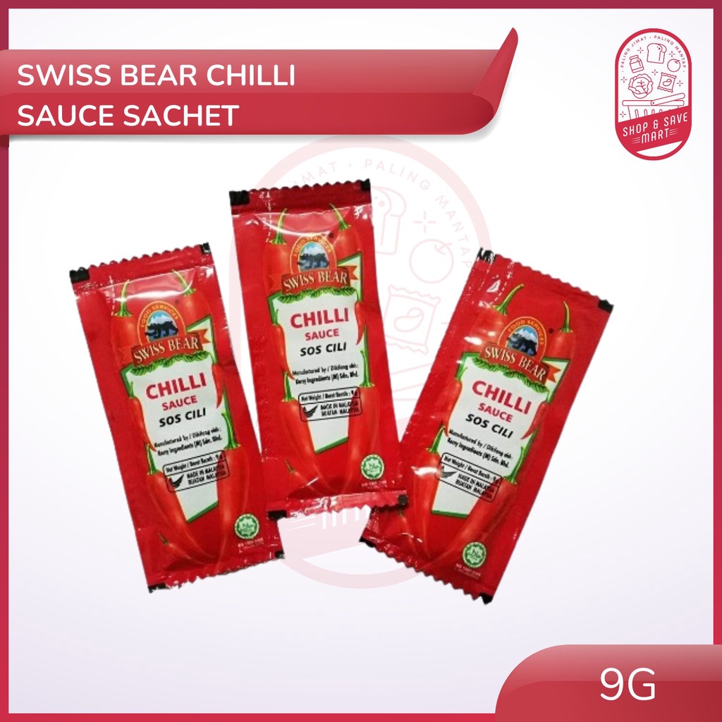 [HALAL CERTIFIED] Swiss Bear Chili Sauce Sachet 9g - 10 sachet x 9g ...