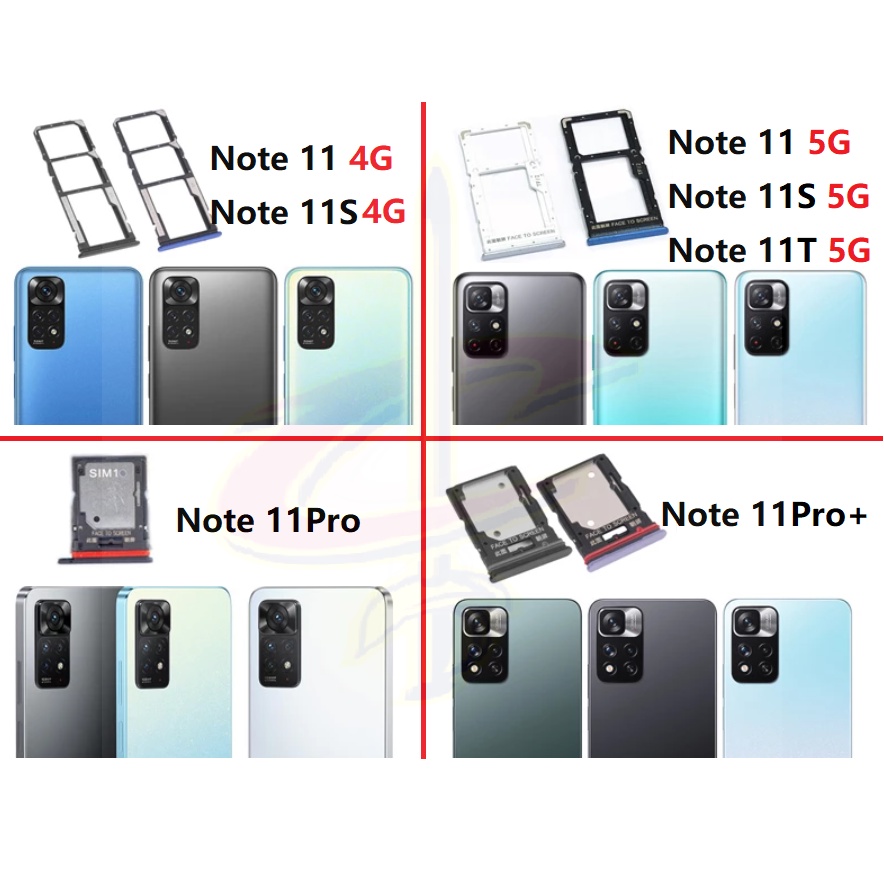 Sim tray solt holder for Redmi Note 11 Pro + 11S 11T 4G 5G | Shopee ...