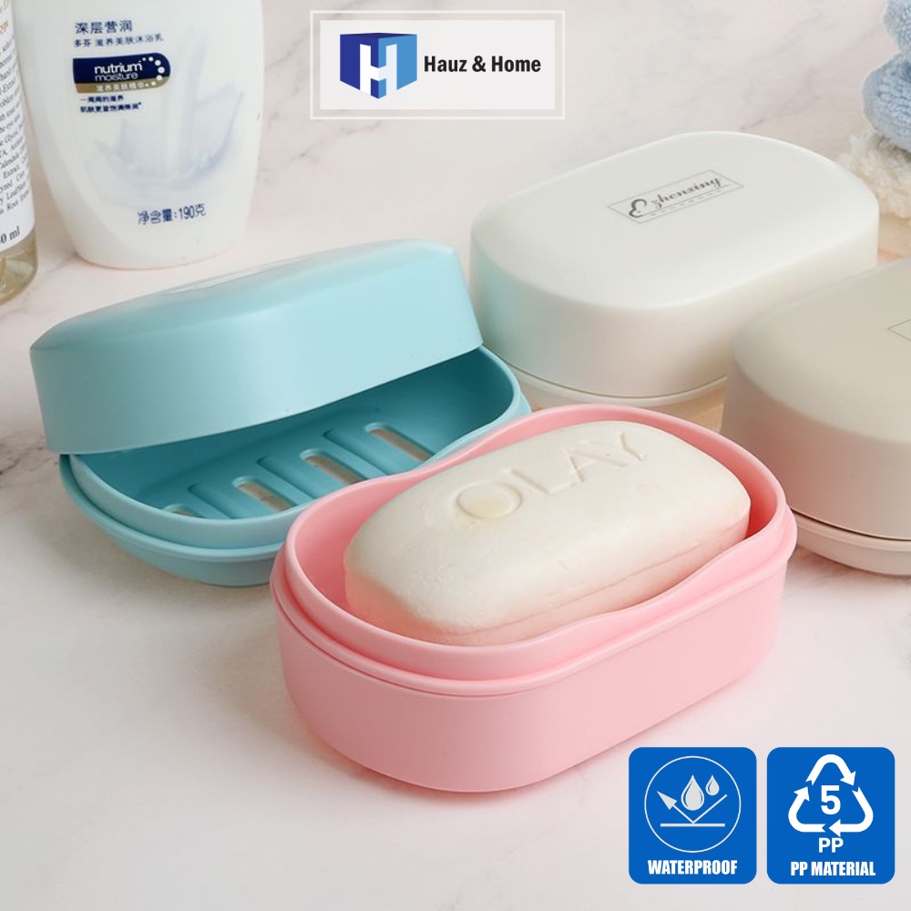 ZENXIN Soap Box Holder Container Plastic With Cover For Bathroom ...
