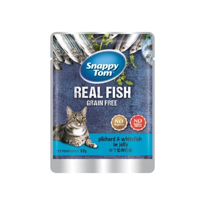 Snappy Tom Pouch Cat Food Makanan Kucing Basah 85G - Beef / Lamb ...