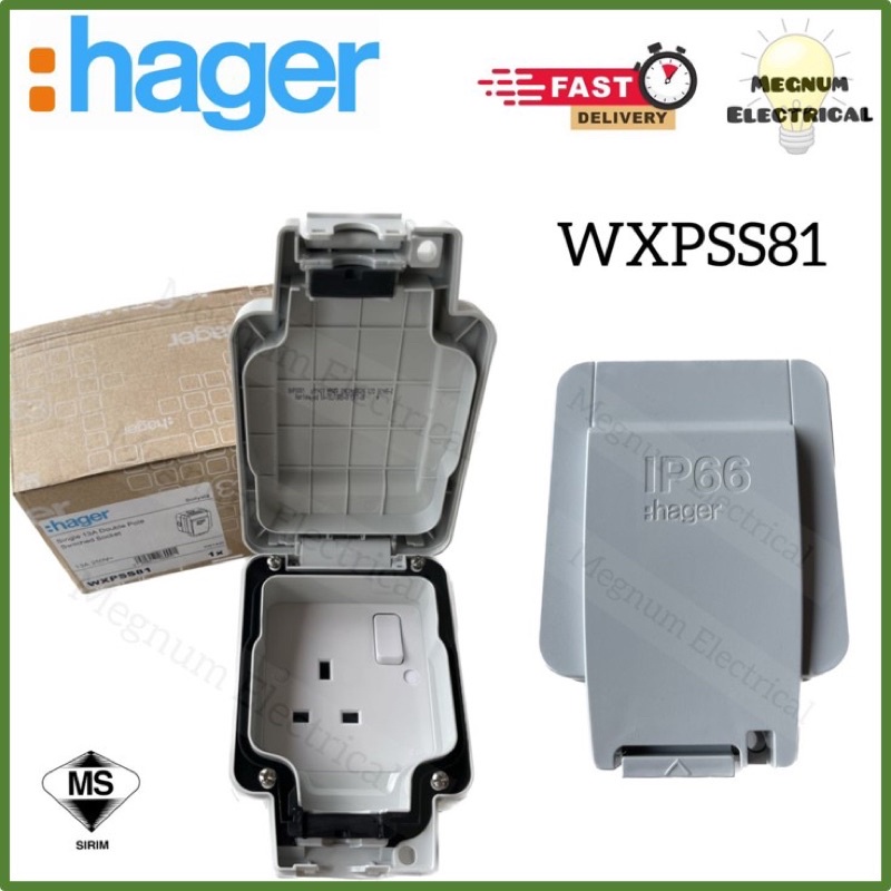 Hager WXPSS81 13A Weatherproof Switch Socket （IP66） | Shopee Malaysia