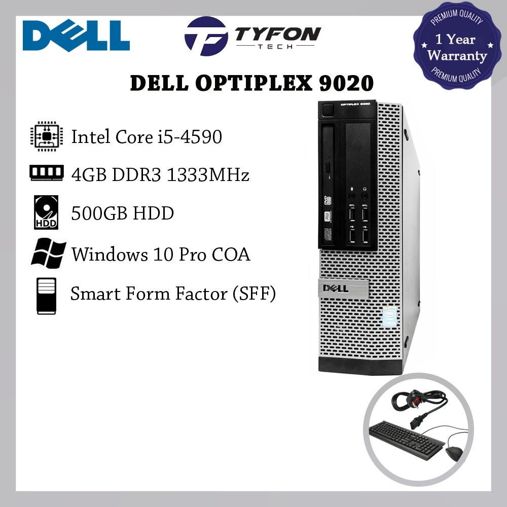 Dell Optiplex 9020 SFF i5-4590 4GB DDR3 RAM 500GB HDD Win 10 Pro Desktop PC Computer ...