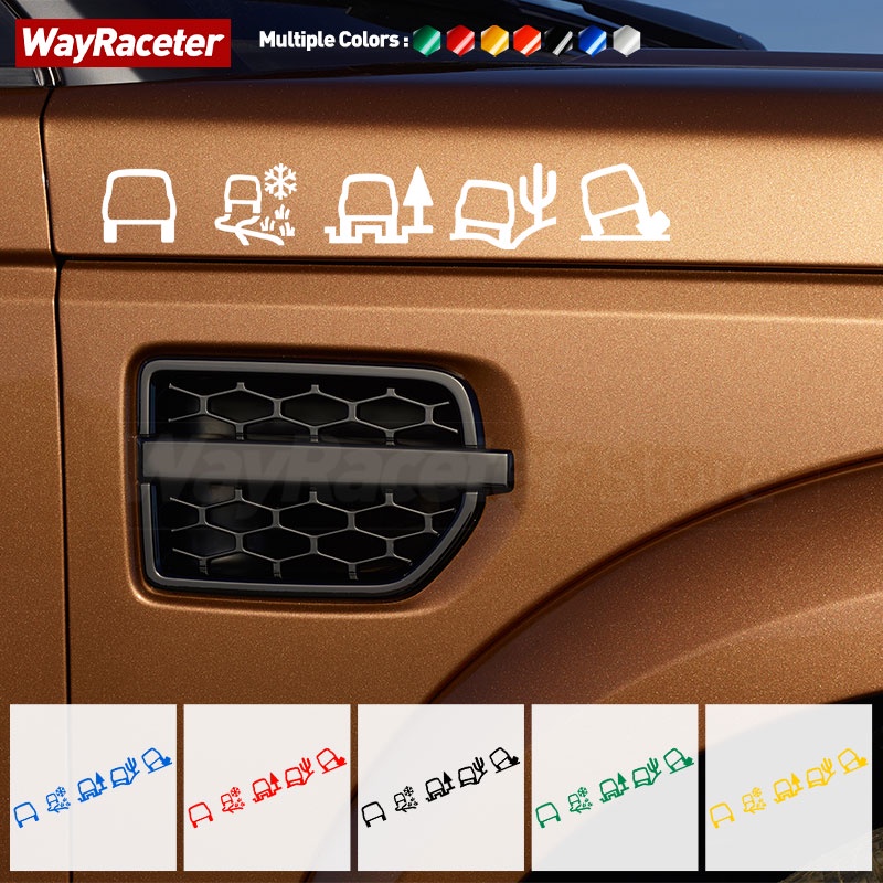 Car Hood Bonnet Decal Fender Trunk Window Terrain Response Icons ...