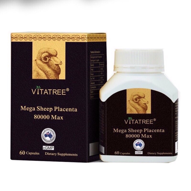 Vitatree Maxi Sheep Placenta Sheep Placenta 80000Max Australia- Box Of ...