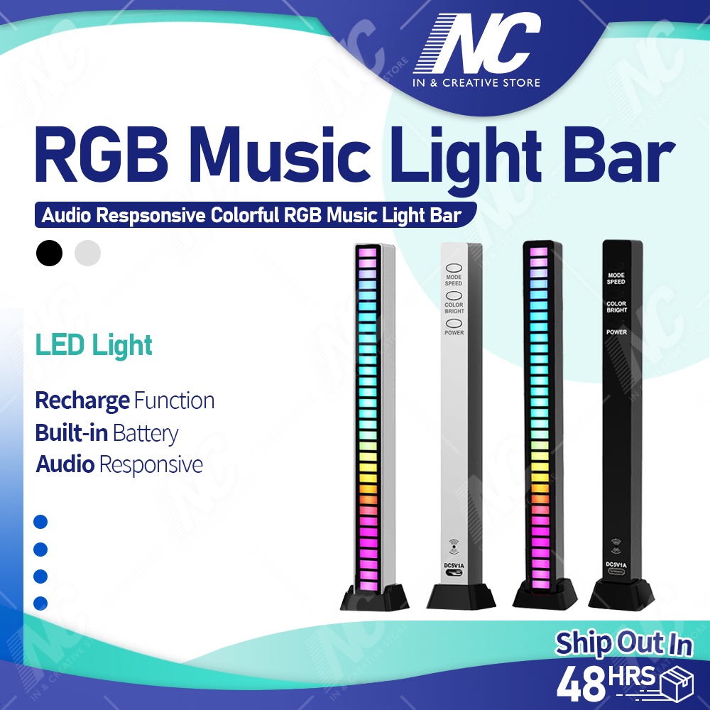 RGB LED Music Light – Sound Reactive Bar for Desktop & Car | Shopee ...