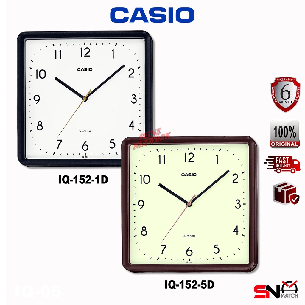 🔥[Ready Stock]🔥 Casio IQ-152 Quartz Analog Home Office Living Room Wall ...