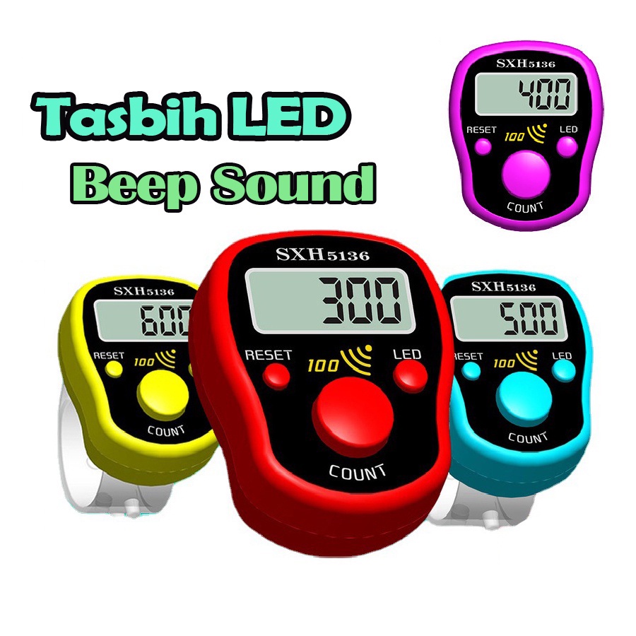 [EID Decor] Digital Tasbih LED Display Beep Sound Hand Tally Finger ...