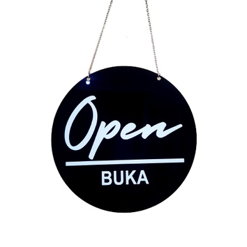 Acrylic Signage Open Closed/Acrylic Open Close (Round - new font ...