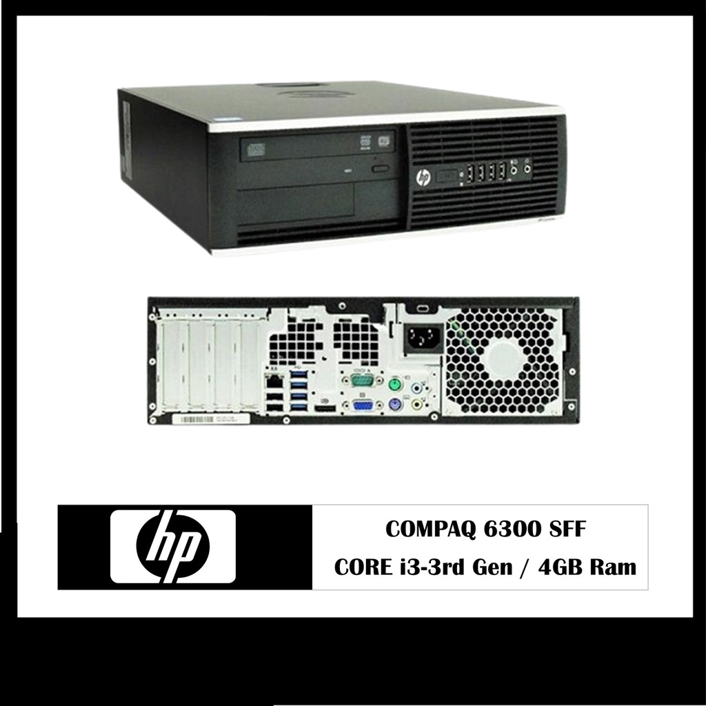 HP Compaq 6300 Pro-SFF-CORE i3-3rd GEN-4GB RAM-120GB SSD-Win10 | Shopee ...