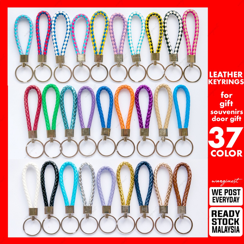 37 Design Keychain Rope keychain Leather key chain door gift | Shopee ...