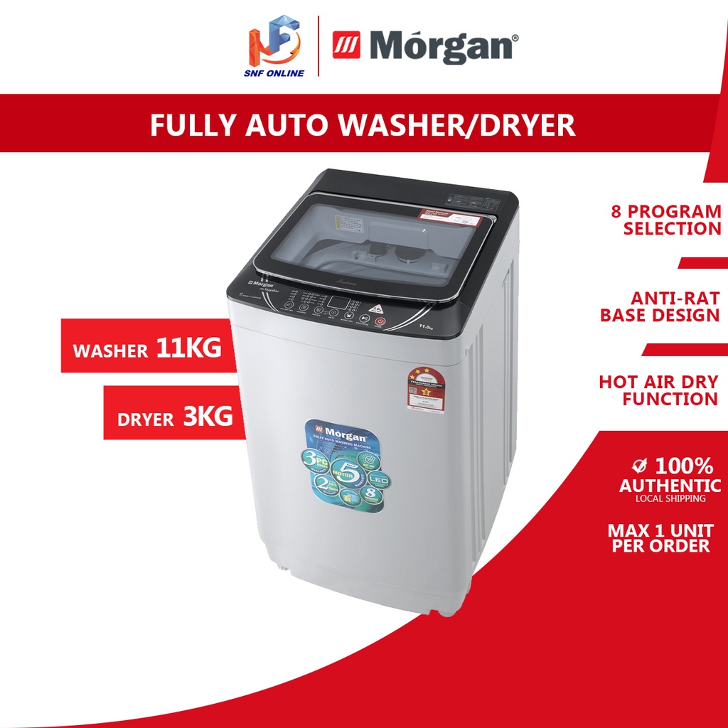 Morgan Fully Auto Washing Machine / Dryer (11 kg/3Kg) MWM-11 Sapphire ...