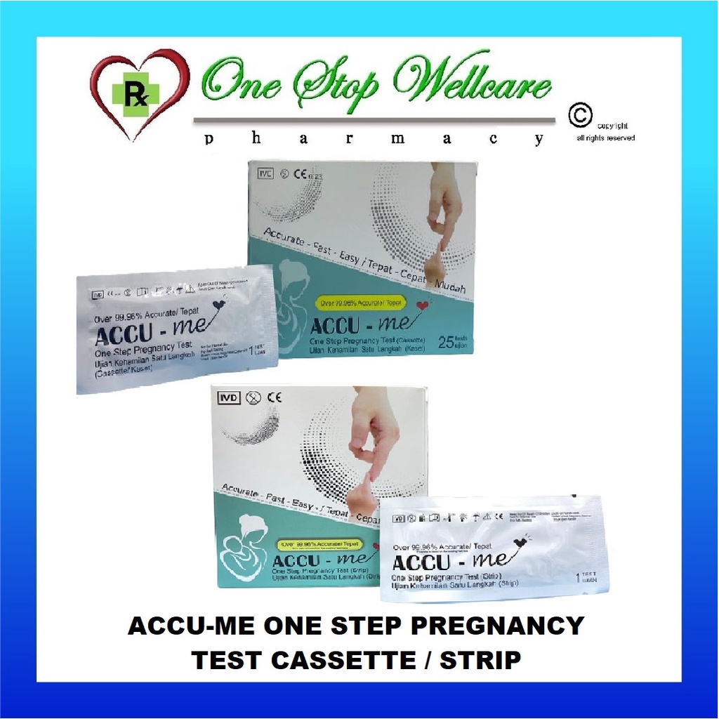 ACCU-ME ONE STEP PREGNANCY TEST CASSETTE / STRIP | Shopee Malaysia