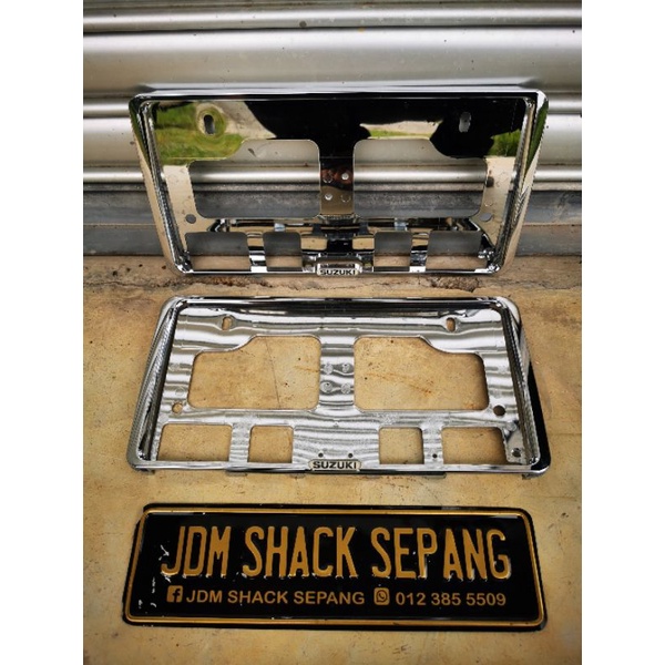 SUZUKI FRAME PLATE CHROME JAPAN | Shopee Malaysia