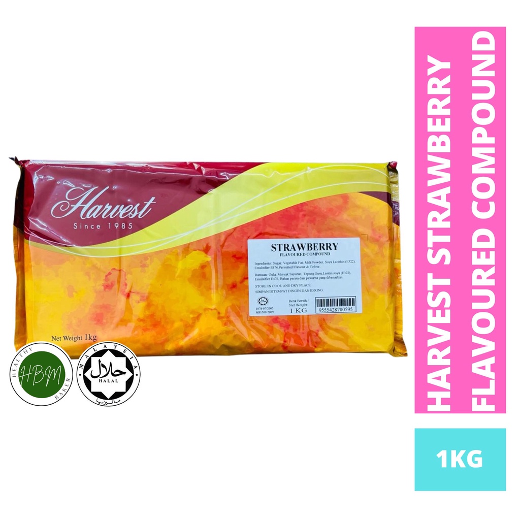 HARVEST COOKING CHOCOLATE STRAWBERRY FLAVOURED COMPOUND 1KG | Shopee ...