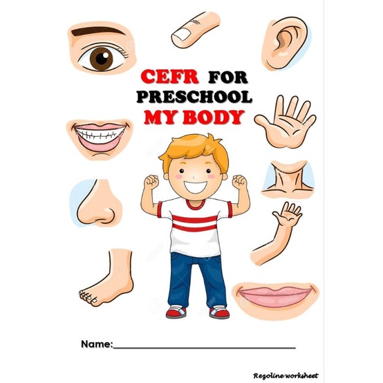Flash Card My Body CEFR for Preschool/English Kindergarten | Shopee ...