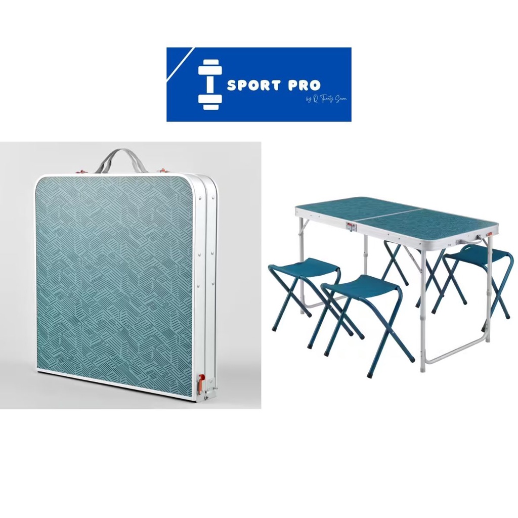 Decathlon / Foldable Table / Camping Foldable Table / 4 Stools Set / 4 ...