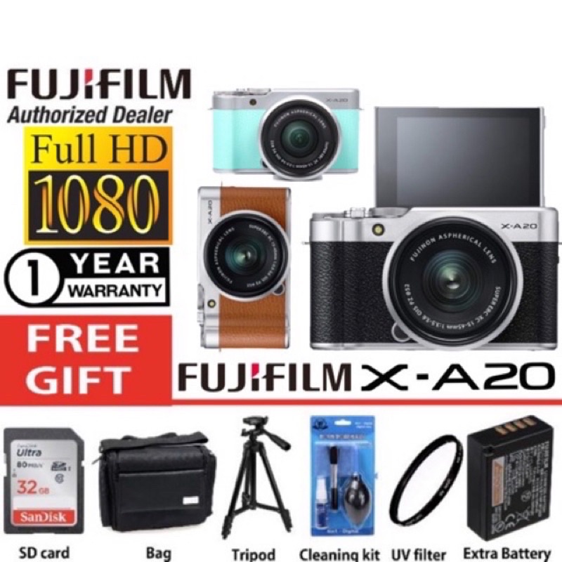 (NEW)Fujifilm XA7 XA5 XA3 XA2 XA20 XA10 original kit lens + full combo ...