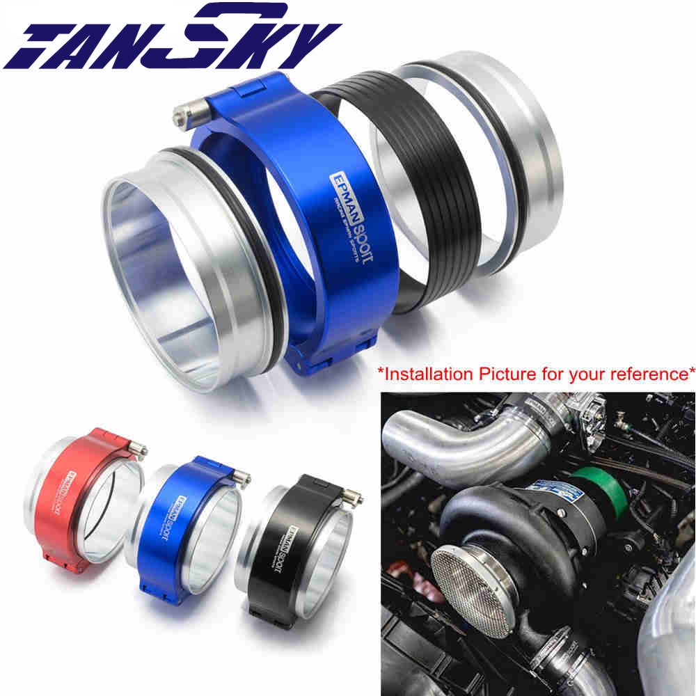 EPMAN HD V-Band Clamp Flange System Assembly For 3.5" 89mm Radiator ...