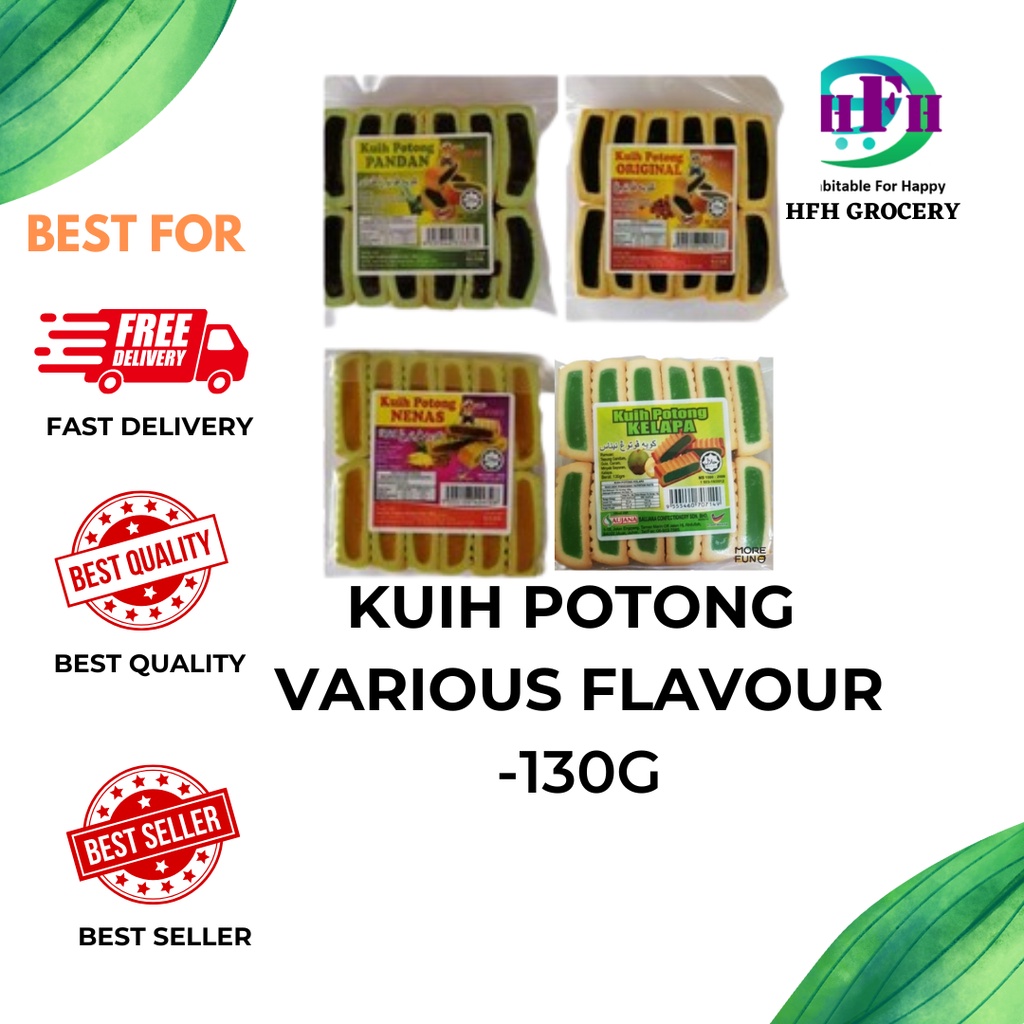 🔥Kuih Potong - Nenas / Kacang Merah / Pandan / Kelapa (130gm)🔥 | Shopee ...