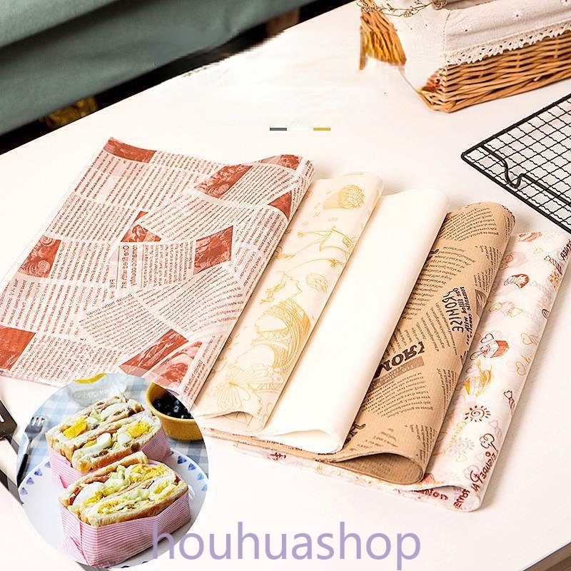 10/50pcs Baked oil proof paper tray paper dinner plate pad paper ...