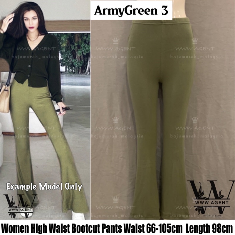 Women High Waist Bootcut Pants Flare Wide Leg Trousers Bell Bottom ...