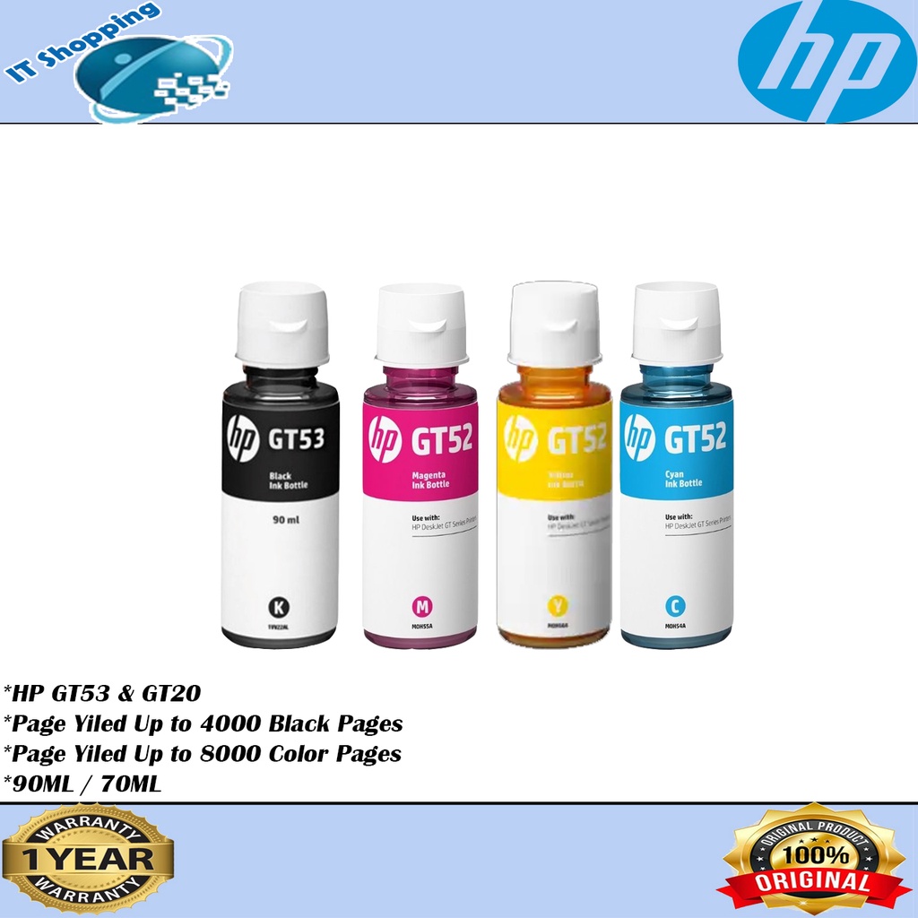 Hp Original Refill Ink GT53 & GT52 | Shopee Malaysia