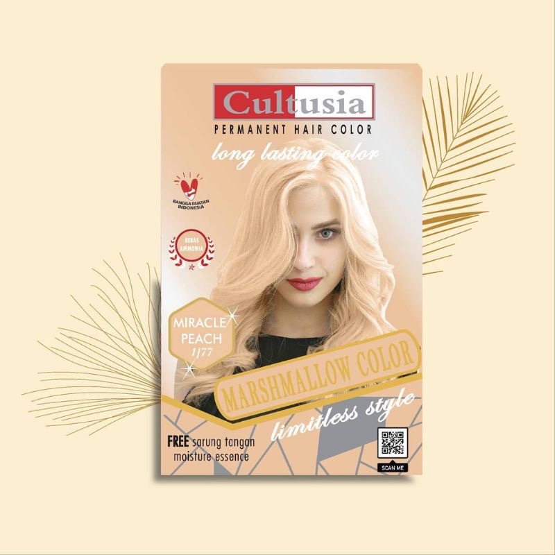 Cultusia Hair Color Halal Permanent Dye Colour Cat Pewarna Rambut ...