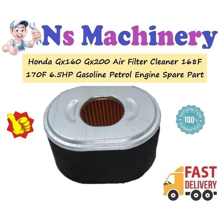 Honda Gx160 Gx200 Air Filter Cleaner 168F 170F 6.5HP Gasoline Petrol ...