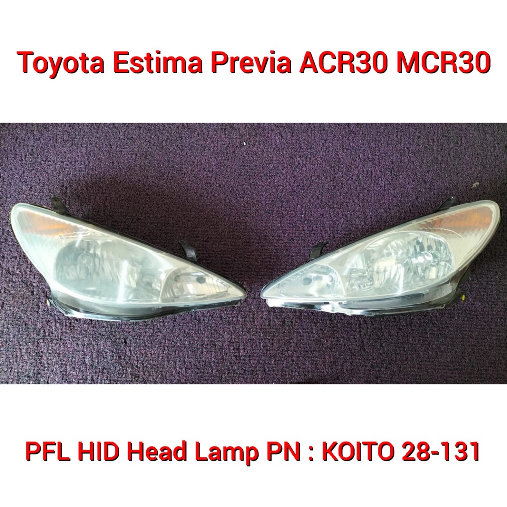 🇯🇵🇯🇵 Toyota Previa Estima ACR30 ACR40 PFL HID Head Lamp 2000-2003 Years ...