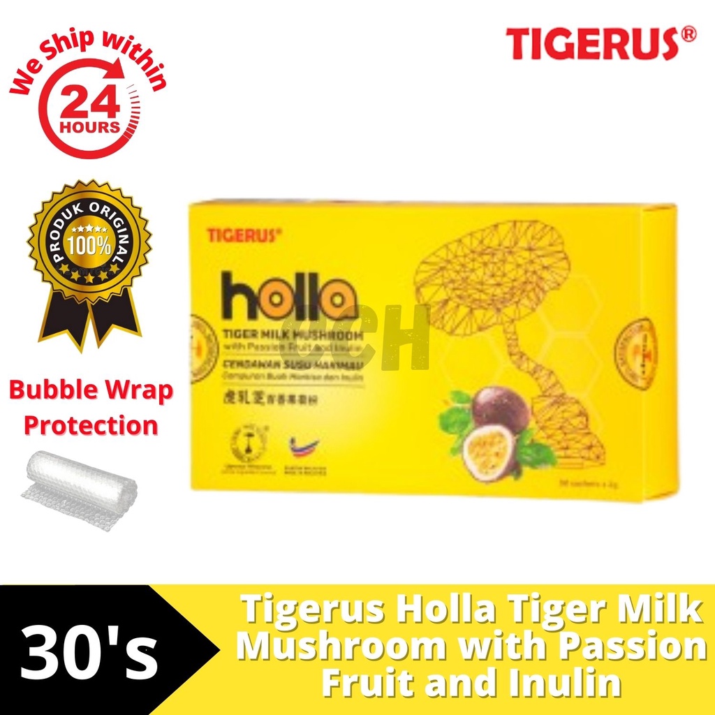 Tigerus Holla Tiger Milk Mushroom with Passion Fruit and Inulin - 30 ...