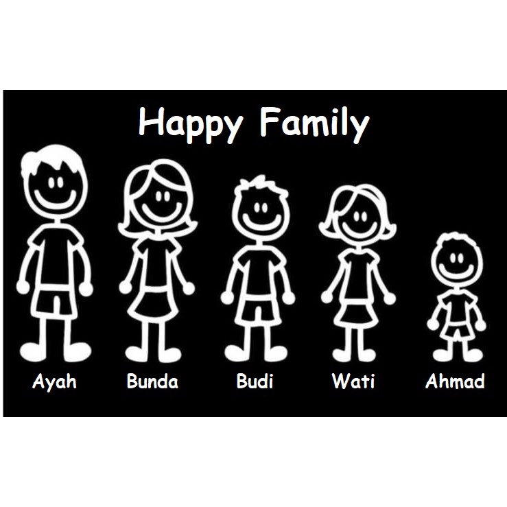 Happy Family Car Rear Window Sticker | Shopee Malaysia