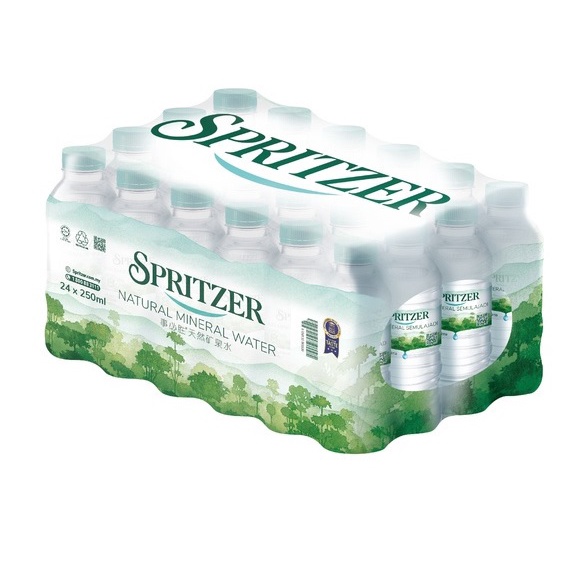 0.25L x 24 Spritzer Natural Mineral Water - Icon - Shrink Wrap | Shopee Malaysia