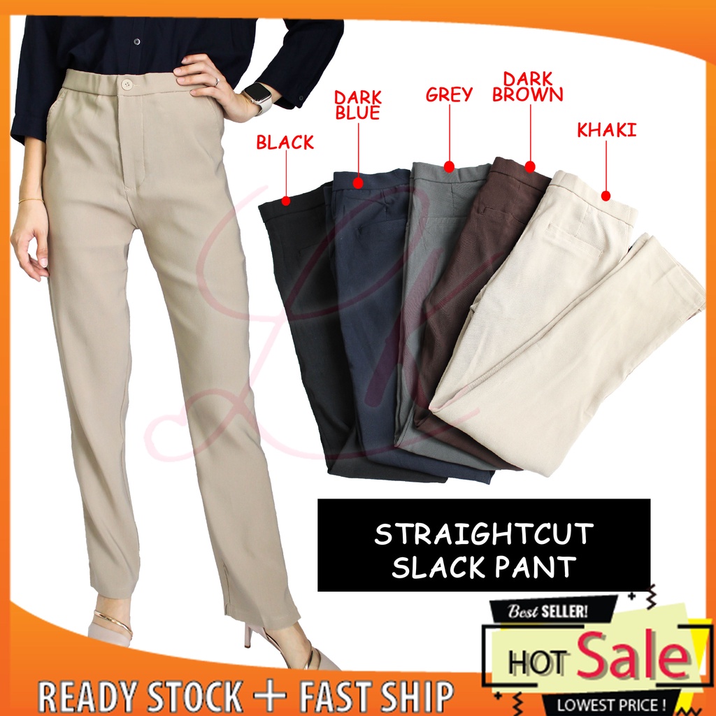 (LK) LADY/WOMEN LONG SLACK FORMAL PANTS STRAIGHT CUT OFFICE WORK ...