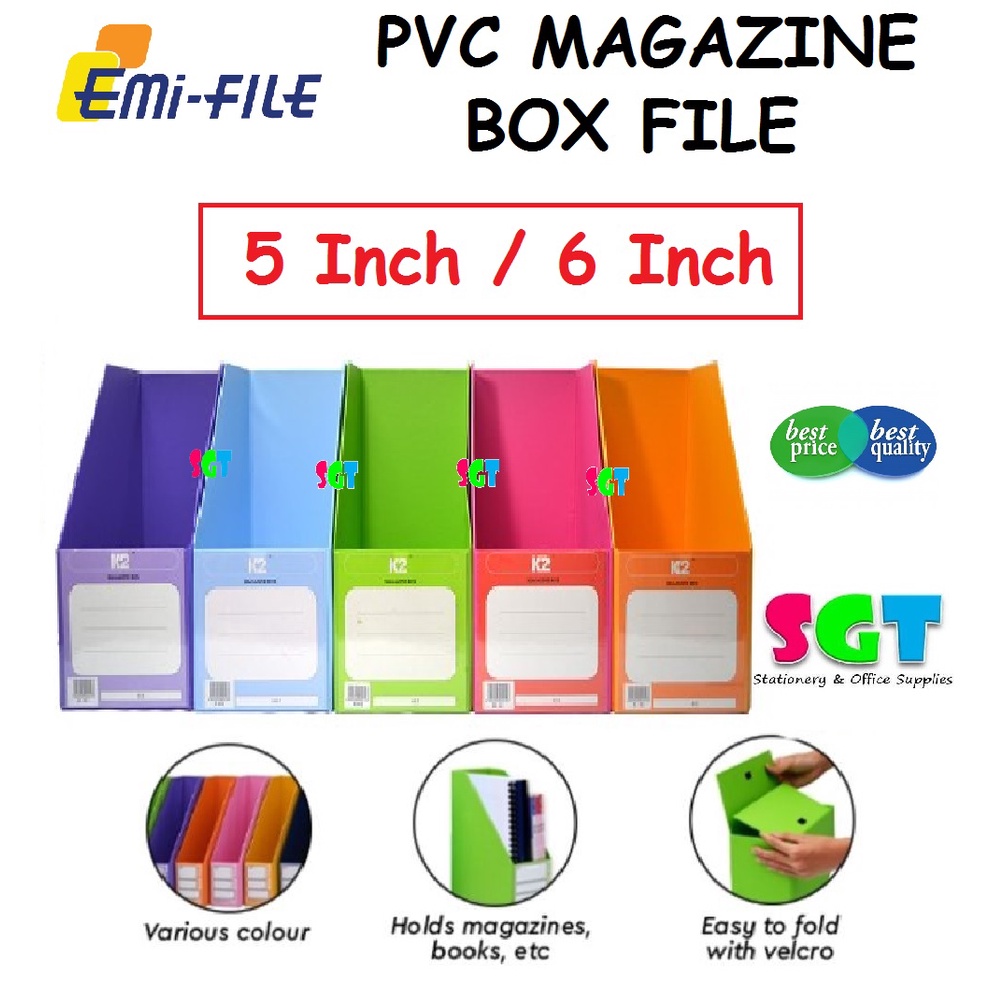EMI FILE PVC Magazine Box File (Random Colour) - 1 PC | Shopee Malaysia