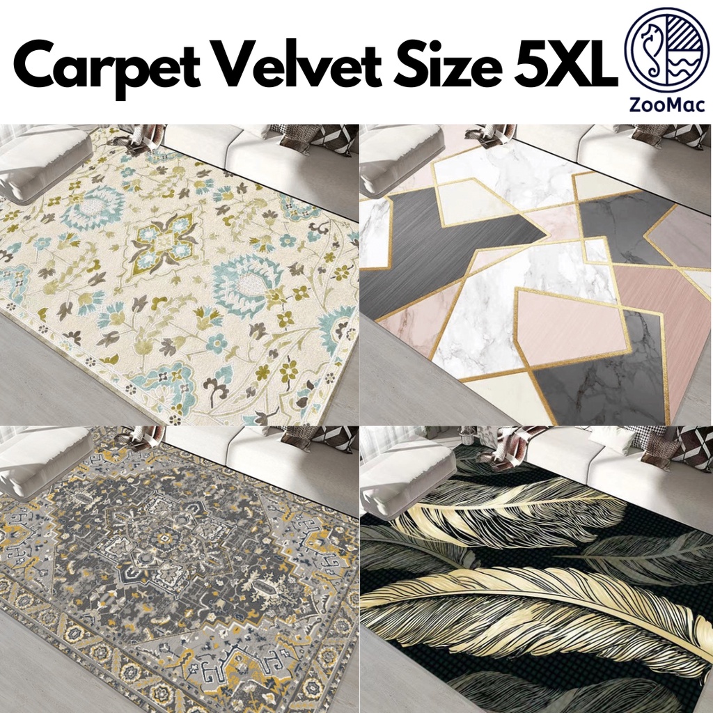 [Zoomac] Carpet Velvet 5XL Besar Karpet Ruang Tamu IRAN TURKEY DESIGN ...