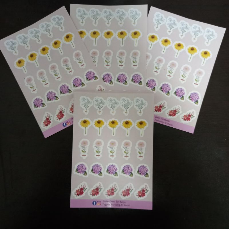 Stiker Comel Siri Bunga | Sticker Cute | Journaling Sticker | Stiker ...