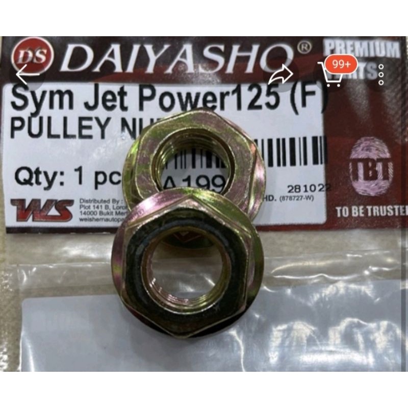 NUT PULLEY DEPAN SYM JET POWER 125 FRONT PULLEY NUT (1 UNIT) | Shopee ...