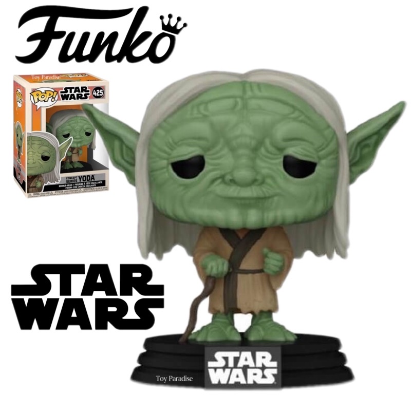 Original Funko Pop Bobble-Head Figure Concept Series Yoda No.425 Star ...