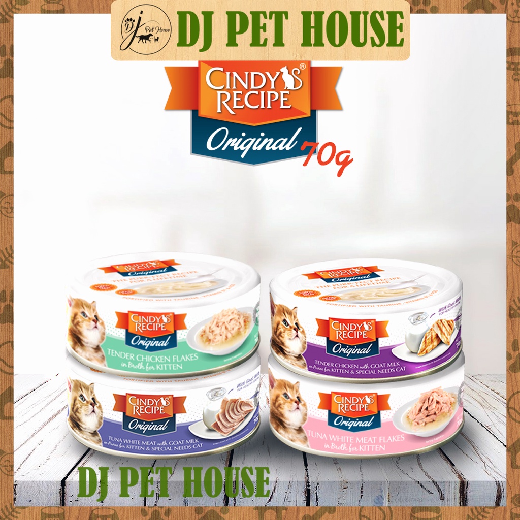 Cindy's Recipe Original Kitten Cat Canned Food 70g (4 Flavor to Choose ) | Shopee Malaysia