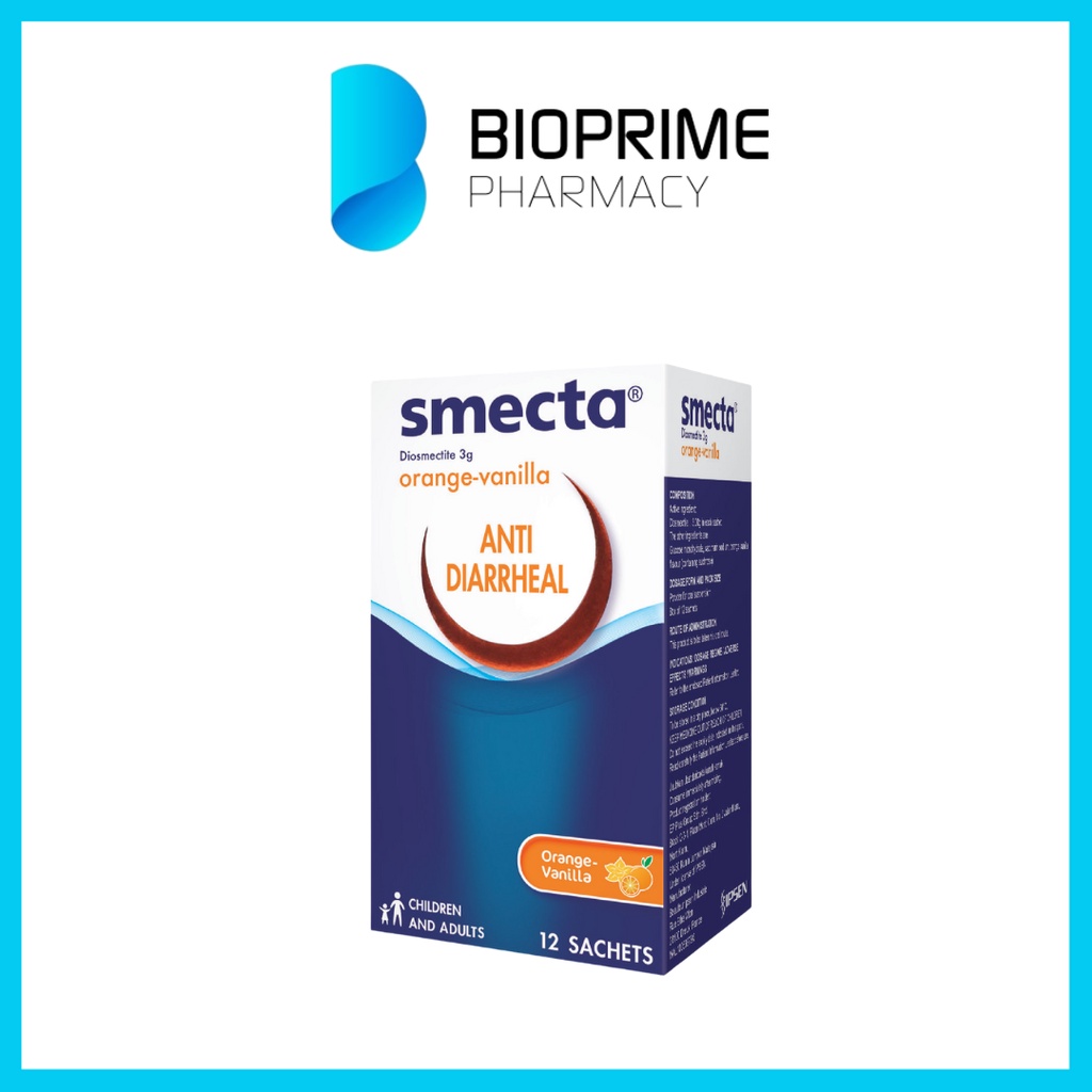 Smecta Orange-Vanilla Flavour 3g 12s | Anti Diarrhea | Shopee Malaysia