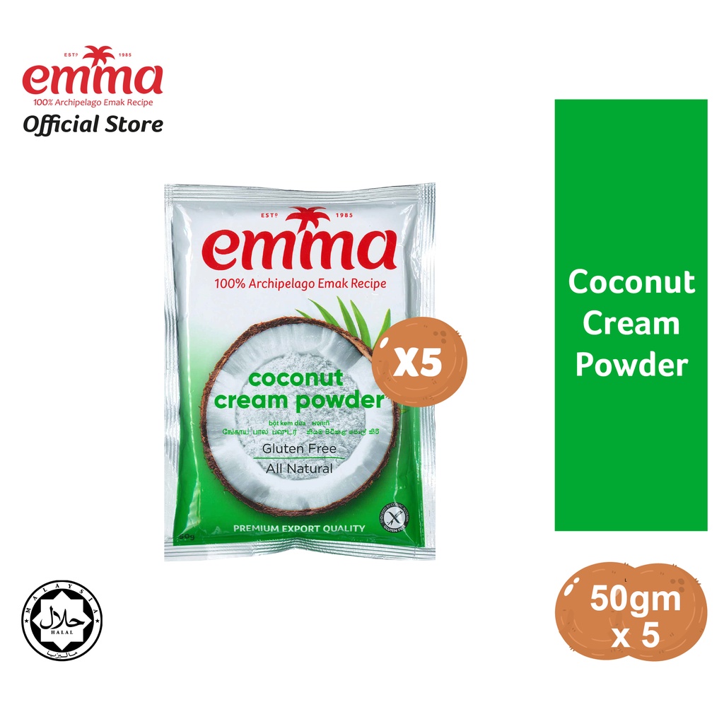 (50g x 5) Emma Serbuk Krim Kelapa / Coconut Cream Powder Emma [Exp: 06/ ...