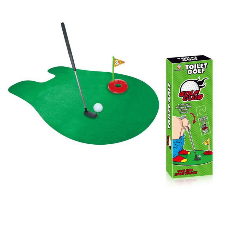 Toilet Golf Game Set Practice Mini Golf Toy Golf Practice Toy Kids Toy ...