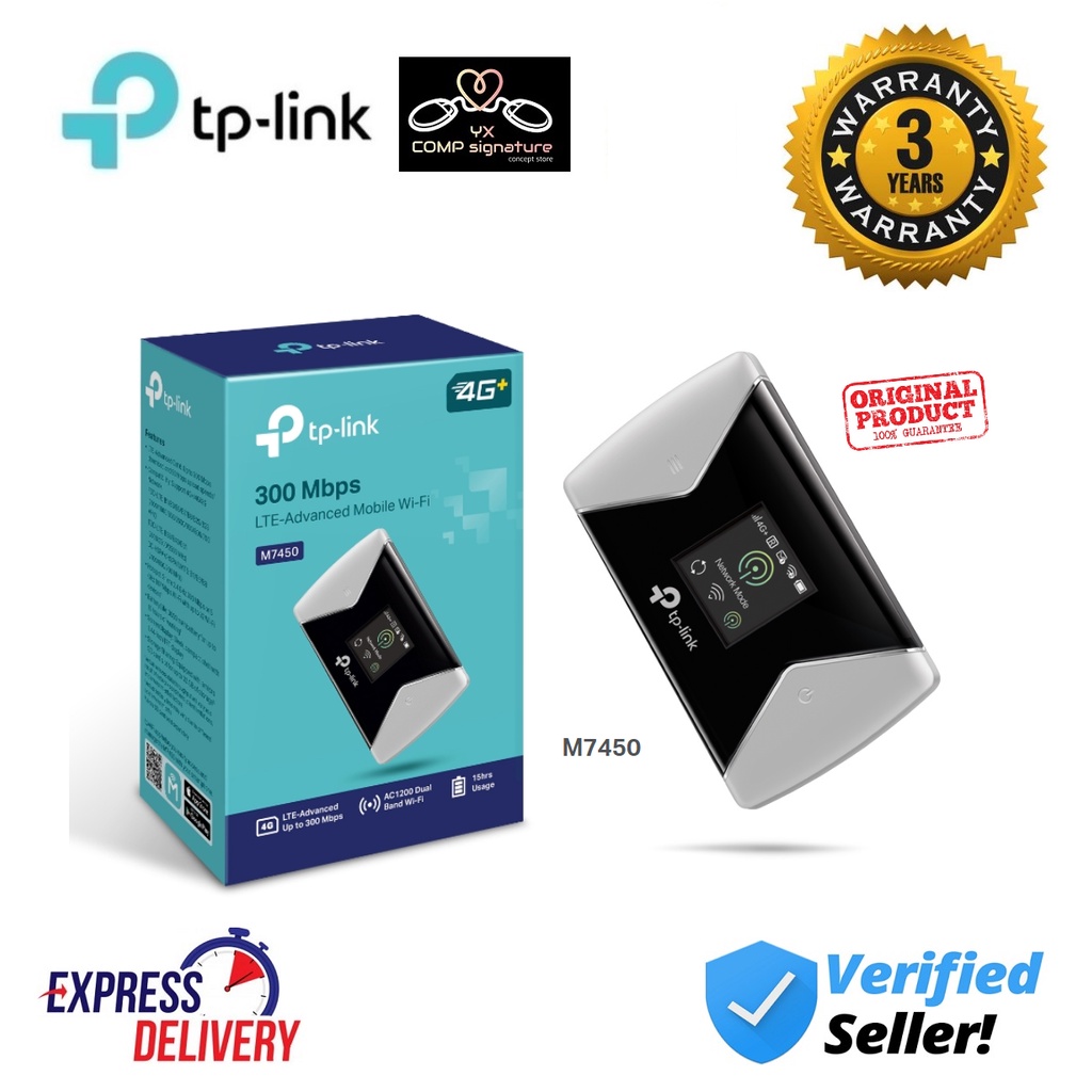 TP-Link TL-M7450 / M7450 300Mbps LTE-Advanced Mobile Wi-Fi | Shopee ...