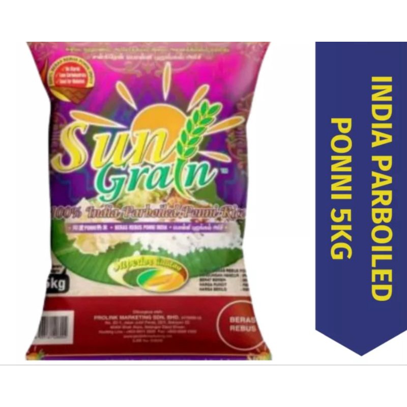 SunGrain India Parboiled Ponni Rice 5kg | Shopee Malaysia