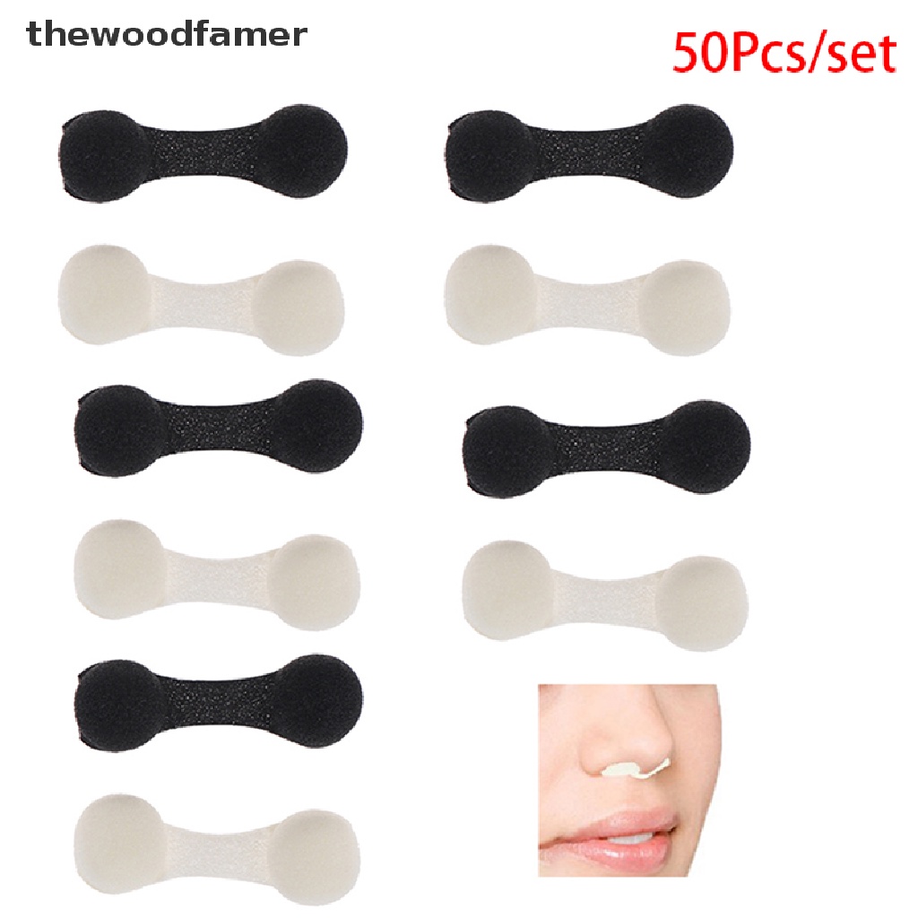 thewoodfamer 50Pcs Tanning Nasal Plug Nose Filters Sponge Black/White ...