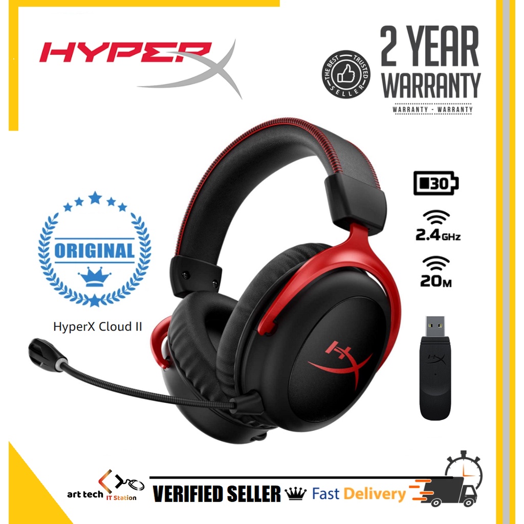 HyperX Cloud II Wireless DTS Surround Sound Gaming Headset | HyperX Cloud II - Wireless | Shopee ...